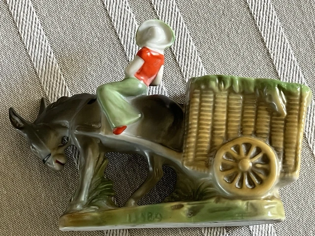 ANCIENNE BAIGNEUSE, ÂNE, Charette « Palavas » - Porcelaine Art-Deco EUR ...