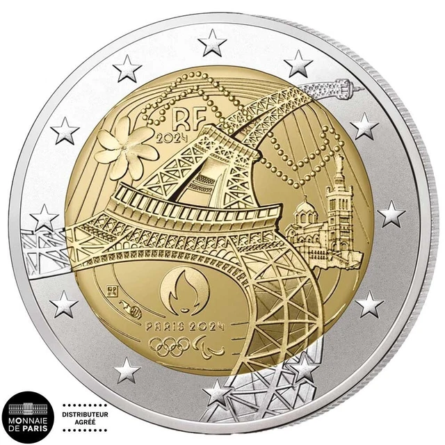PIÈCE 2 EUROS jo 2024 JEUX OLYMPIQUES DE PARIS 2024 PIÈCE- Neuve EUR 30,00 - PicClick FR
