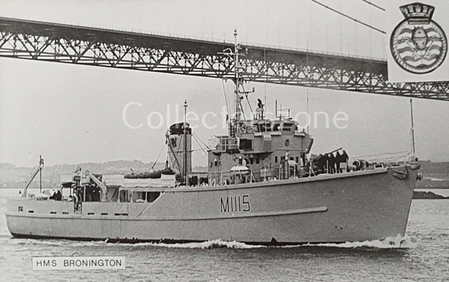 BRITISH ROYAL NAVY HMS Bronington M1115 minesweeper Ship Photograph 5 ...
