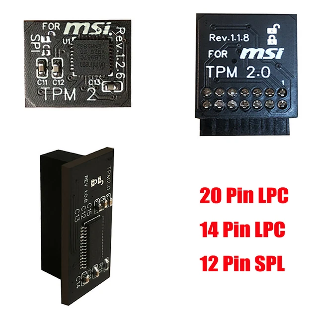 TPM2.0 SICHERHEITS MODUL Trusted Security Module 20-12Pin für MSI MS ...