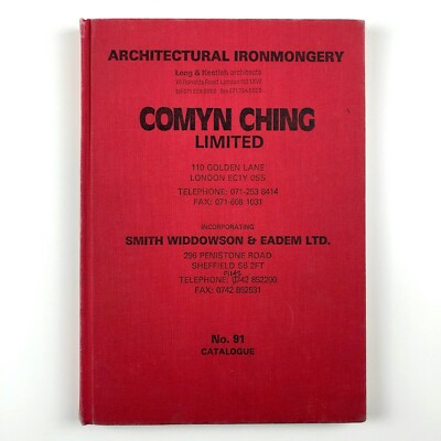 COMYN CHING LIMITED – Architectural ironmongery catalogue no. 91 1990s ...