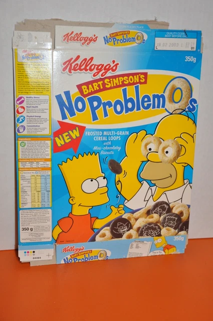 THE SIMPSONS -KELLOGG'S "NO PROBLEM-O'S" CEREAL BOX from the UNITED ...
