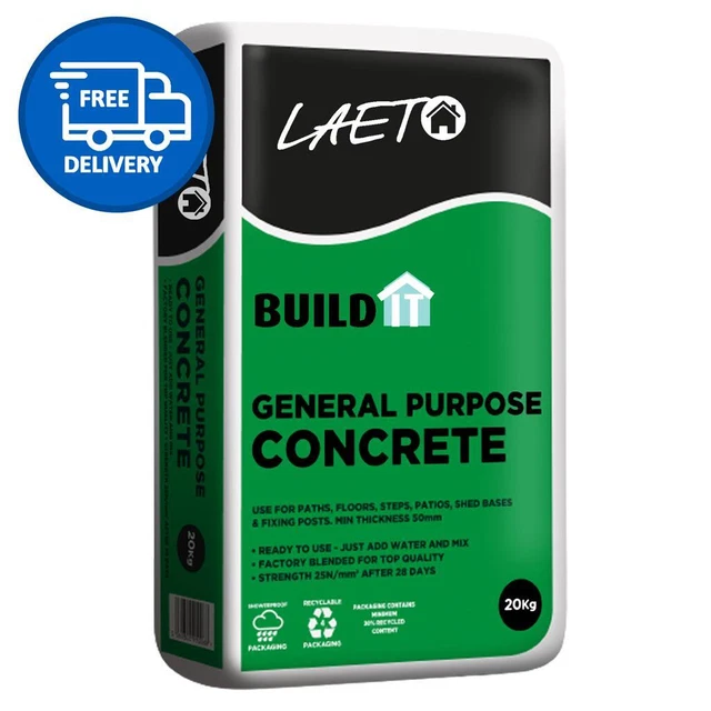 CONCRETE CEMENT MULTI Purpose 20kg Ready Mixed by Laeto Build It £15.99 ...