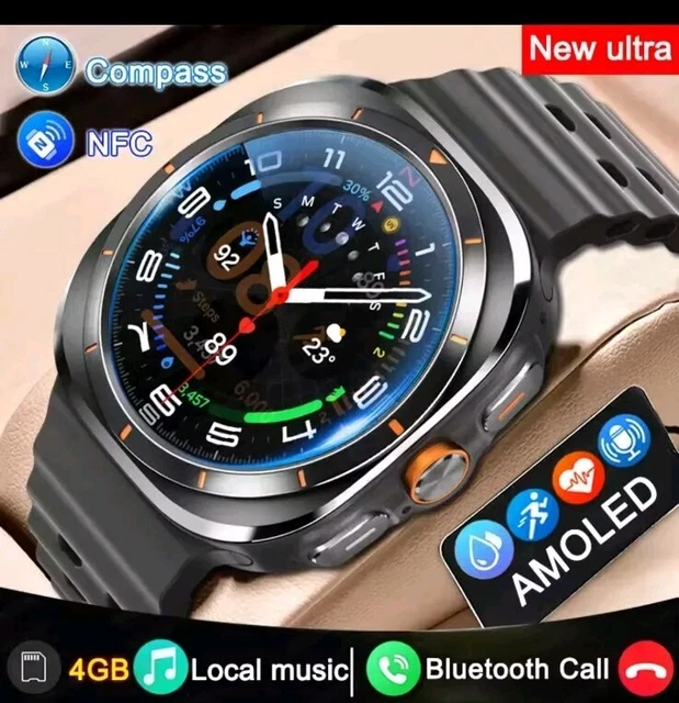 SMARTWATCH AMOLED ULTRA 1.43 Zoll, GPS kompass, NFC Tracking, Fitness ...