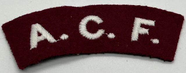 BRITISH MILITARY ARMY Cadet Force ACF Maroon White Uniform Patch $4.93 ...
