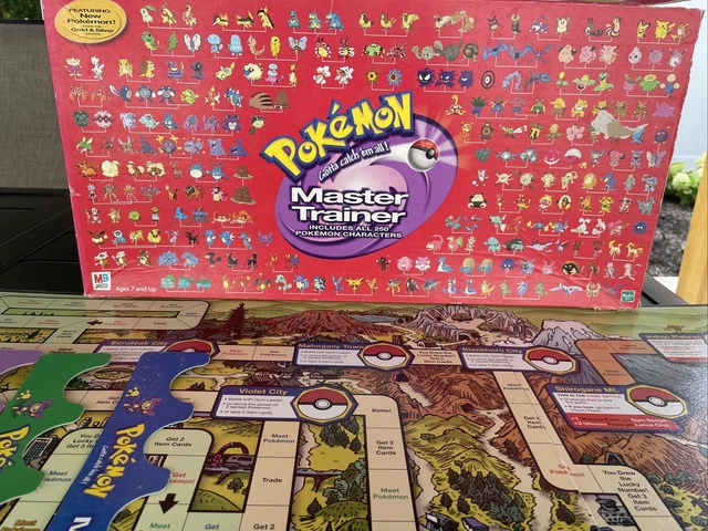 POKEMON MASTER TRAINER 2001 Gold & Silver Vintage Board Game Red Box ...