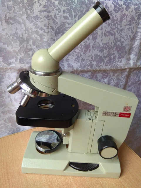 RARE ANTIQUE VINTAGE USSR Soviet measuring microscope biolam lens d 11 ...