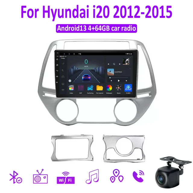 9'' WIRELESS CARPLAY Android auto head unit Car radio For Hyundai i20 ...