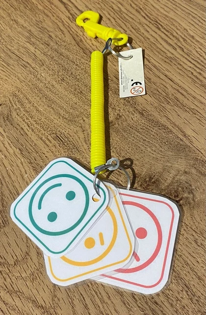 HAPPY AND SAD Faces Keyring Asd/autism/special Needs/non Verbal £5.00 ...