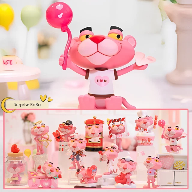 POP MART PINK Panther Expressing Love Series Blind Box Confirmed Figure ...