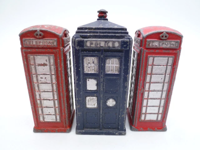 VINTAGE DINKY TOYS 750 TELEPHONE & 751 POLICE BOX TRIO ISSUED 1950s ...