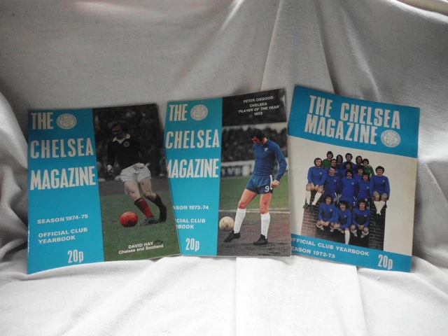 THE CHELSEA MAGAZINE x 3 - 1970s ERA FOOTBALL TEAMS OFFICIAL CLUB ...