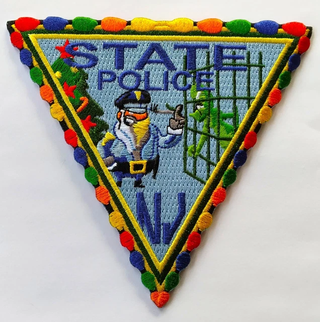 2024 NJSP NEW Jersey State Police Christmas Morale Patch Grinch in Jail ...
