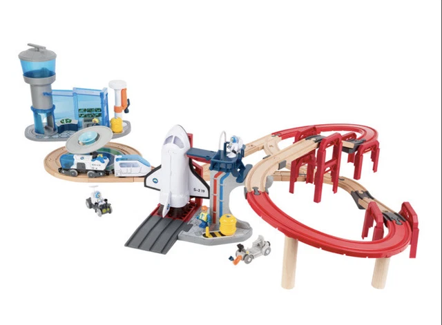 PLAY TIVE SPACE Station Train Set 75Piece Battery Operated Childrens ...
