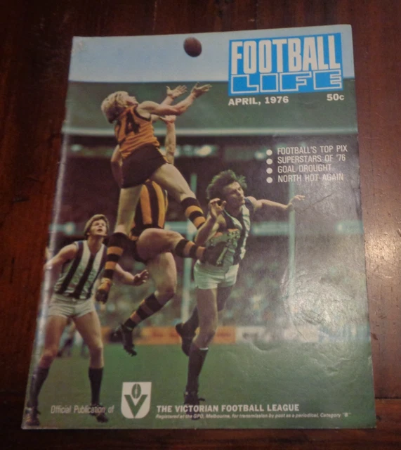 VFL FOOTBALL LIFE Magazine 1976 April $19.95 - PicClick AU
