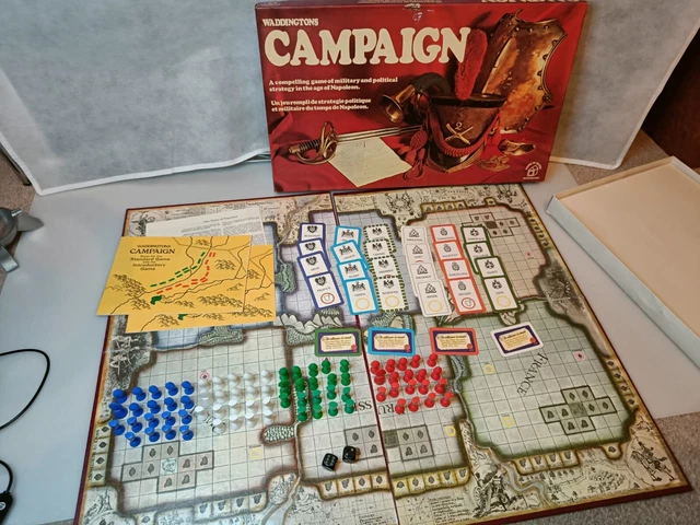 WADDINGTONS CAMPAIGN BOARD Game 1974 Military Strategy War Games ...