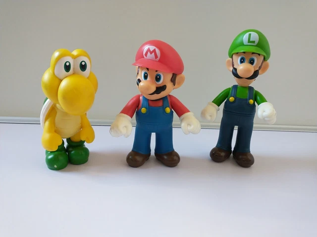 SUPER MARIO BROS Mario Luigi Koopa Troopa Plastic Figures Super Mario ...