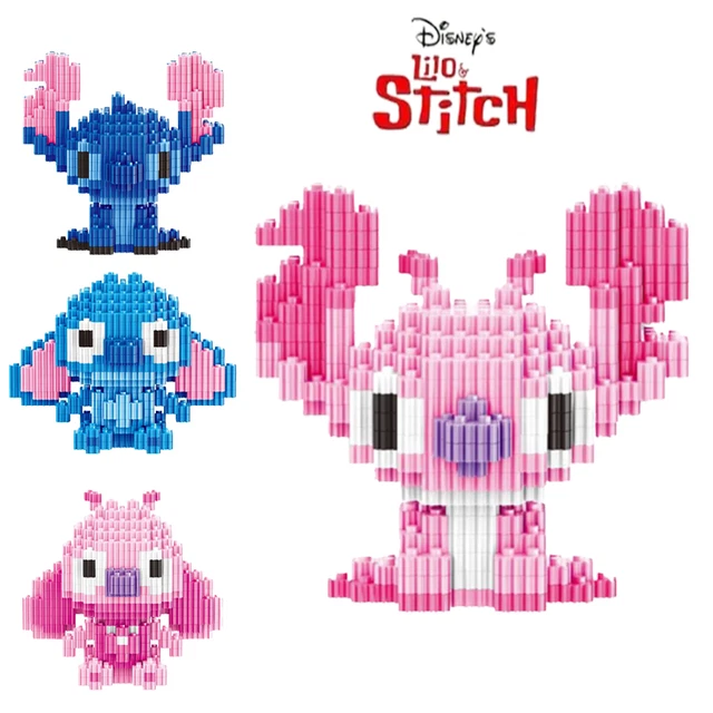 DISNEY-LILO STITCH BUILDING Block Toy Mini Figure Collection Ornament ...