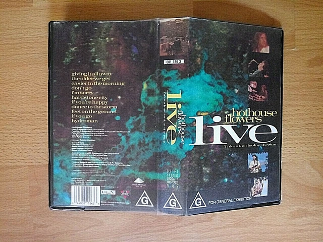 HOTHOUSE FLOWERS LIVE VHS Video - 1990 Hoyts Polygram Video $20.00 ...