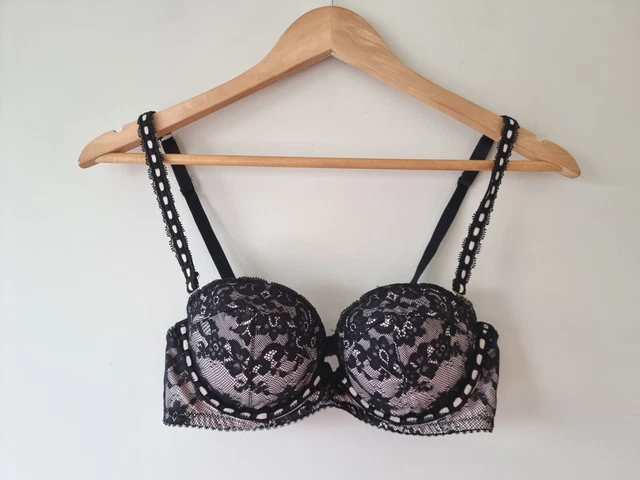 DITA VON TEESE Black Lace Convertible Bra SIZE 34B 12B underwire EUR 20 ...