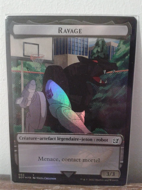MTG - RAVAGE Token (Black 3/3) / Universes Beyond: Transformers / FOIL ...