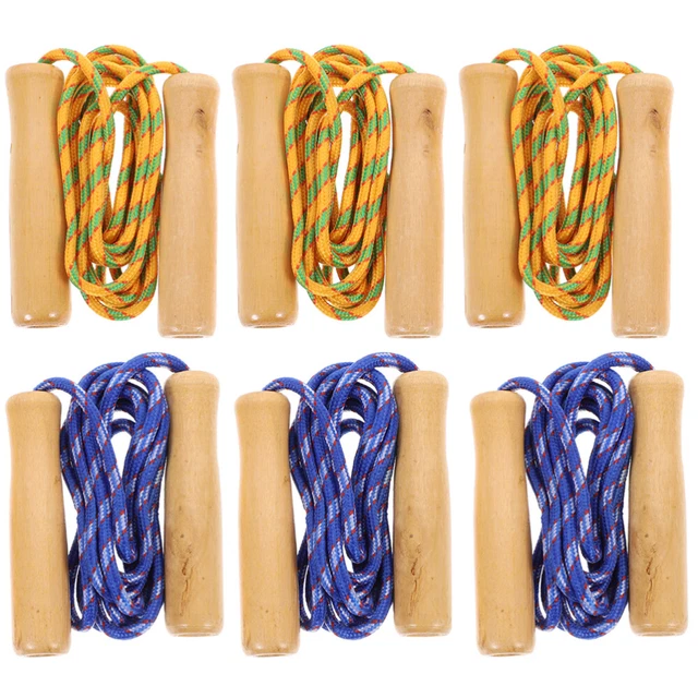 6 PCS SPORTS Hopping Rope Jumping for Workout Individual Child Wooden ...