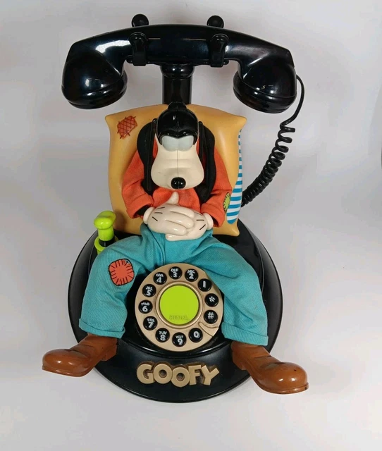VINTAGE GOOFY WALT Disney Talking Fully Animated Working Telephone By ...