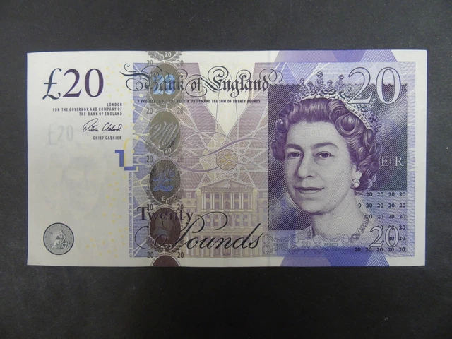 OLD PAPER £20 Twenty Pound Note Victoria Cleland Chief Cashier KE67 ...