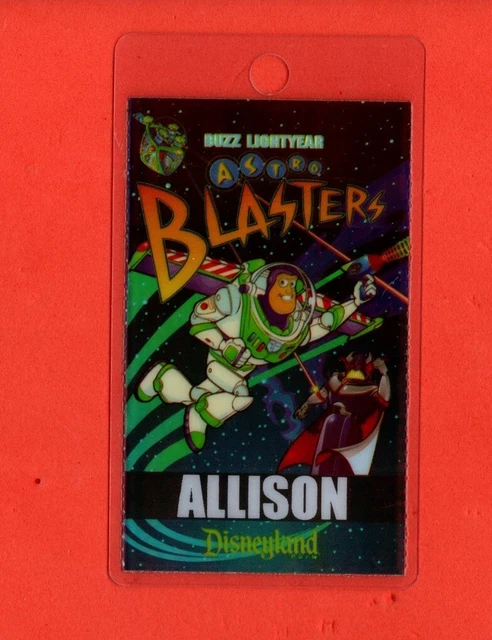 ALLISON - DISNEY Buzz Lightyear Name/Hang Tag Card - Astro Blasters ...