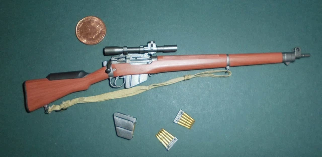 1/6TH SCALE BRITISH Lee Enfield no 4 Rifle with sights for 12" toy ...