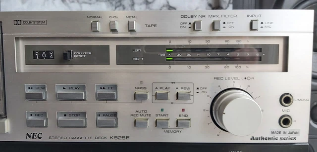 NEC K525E STEREO Cassette Deck Vintage Tape Player Hi-Fi Separate $188. ...