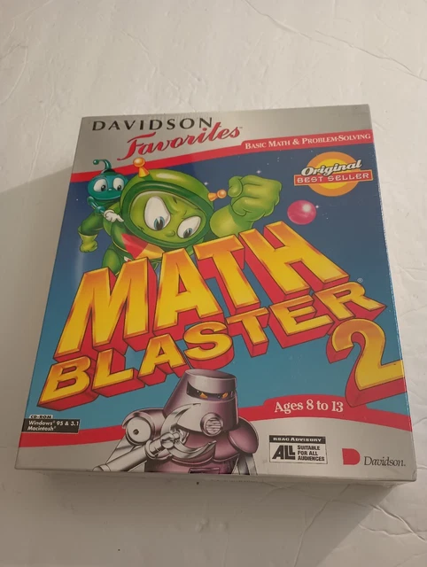 MATH BLASTER 2 Windows 95 & 3.1 CD- Rom Vintage 1997 New Sealed By ...