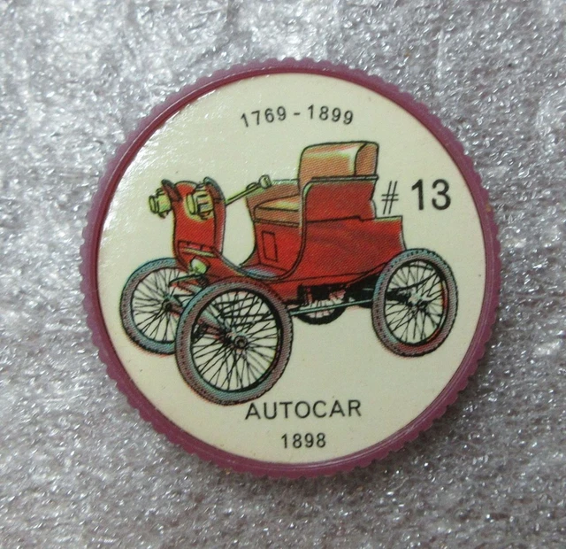 VINTAGE JELLO PICTURE Wheel Coin Auto #13 Autocar 1898 $6.99 - PicClick CA