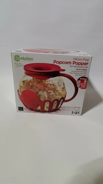 ECOLUTION ORIGINAL MICROWAVE Micro-Pop Popcorn Popper Borosilicate ...
