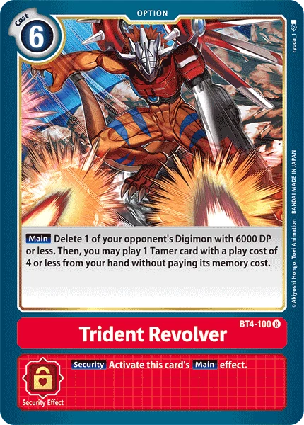 DIGIMON CARD GAME BT4-100 Trident Revolver Rare EUR 1,85 - PicClick DE