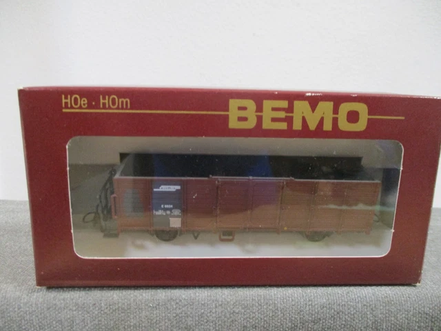 BEMO SPUR H0M 2254 114 Güterwagen Hochbordwagen der RhB E 6604 in OVP ...
