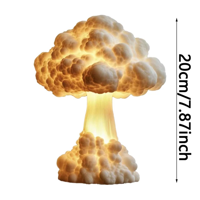 3D MUSHROOM CLOUD Table Lamp, 7.87inch Atomic Bomb Blast Explosion ...