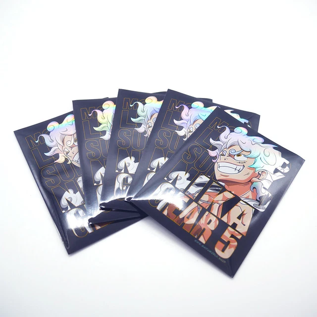 HOLO SLEEVES ONE Piece Ruffy Luffy Gear 5 - 60 Cases OP TCG Card Cases ...