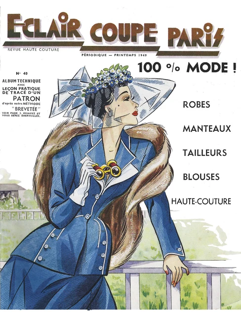 1949 SPRING ECLAIR Coupe Paris Pattern Book Reprint - 100 Styles! £15. ...