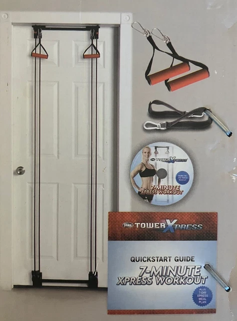 BODY BY JAKE TOWER EXPRESS Home Door Gym Total Workout Resistance Band ...