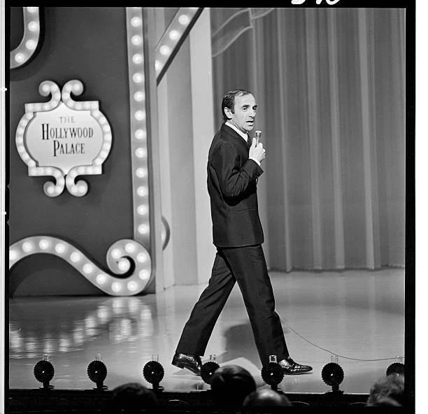 CHARLES AZNAVOUR PERFORMING on TV 1966 The Hollywood Palace Old Photo ...