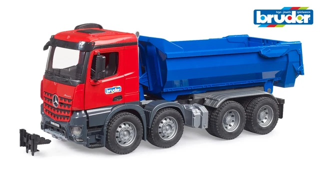 BRUDER 03621 MB Arocs Camion dumper halfpipe scala 1:16 carro ...