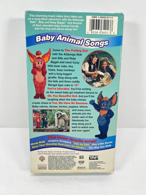 KIDSONGS VHS IF We Could Talk To Animals Billy & Ruby Biggle Kid Songs ...