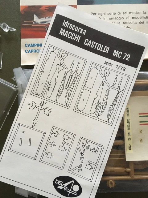 MACCHI CASTOLDI MC.72 (1934) Original Delta-Kit échelle 1:72. Tout est ...