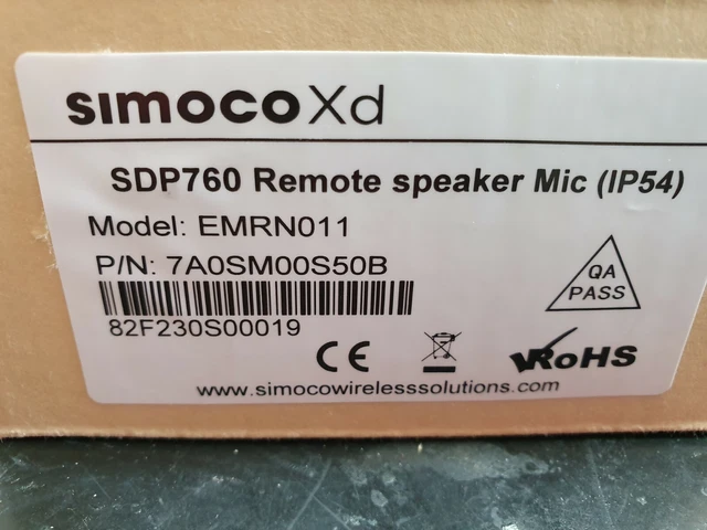 SIMOCO XD SDP760 Microfono Altoparlante Remote Modello EMRN011 Senza ...