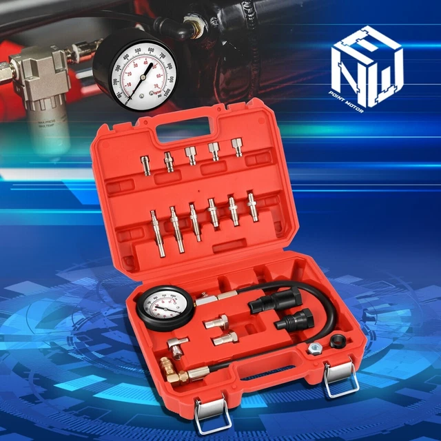 TRUCKS TU-15A STEEL Cylinder Diesel Engine Compression Tester Tool Kits ...