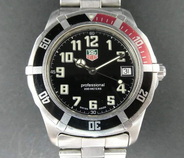 TAG HEUER PROFESSIONAL 200m Quartz Swiss Made Coke Bezel watch WM1112 £ ...