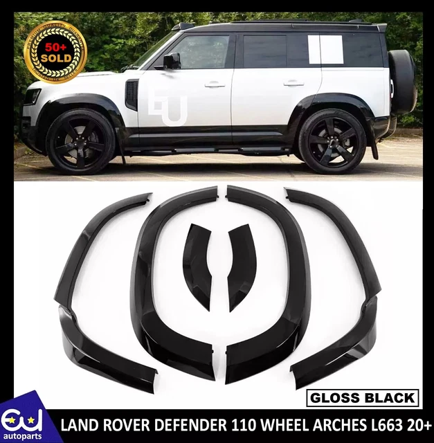 WHEEL ARCH KIT For Land Rover Defender 110 L663 2020+ Gloss Black Wide ...