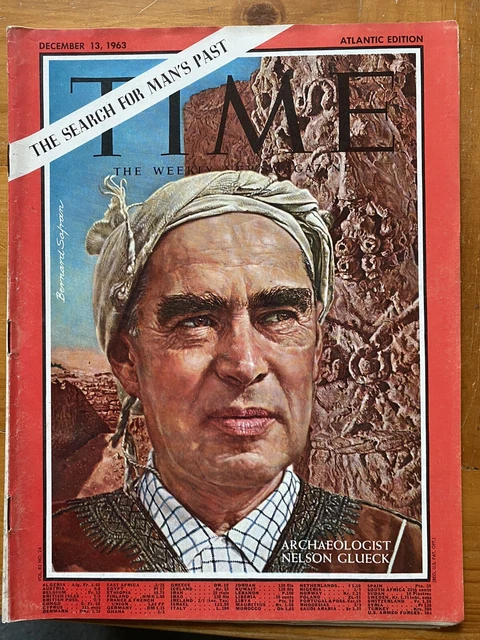 TIME MAGAZINE 1963 Nelson Glueck Archaeologist Decade Of Discoveries NO ...