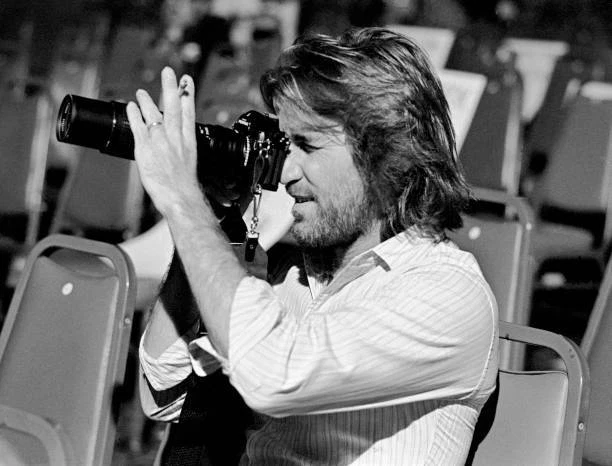 BEACH BOYS DRUMMER Dennis Wilson takes a photo during rehearsal fo- Old ...